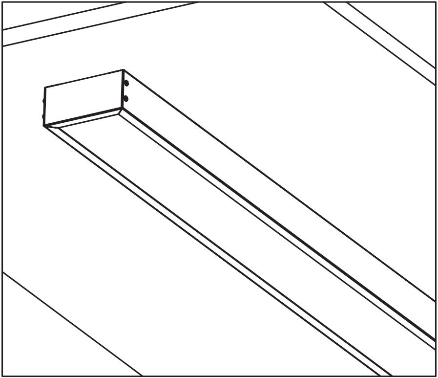 Trace-Lite LPN-44-SMK - 4 inch x 4 ft LED Flat Panel Surface Mount Kit ...