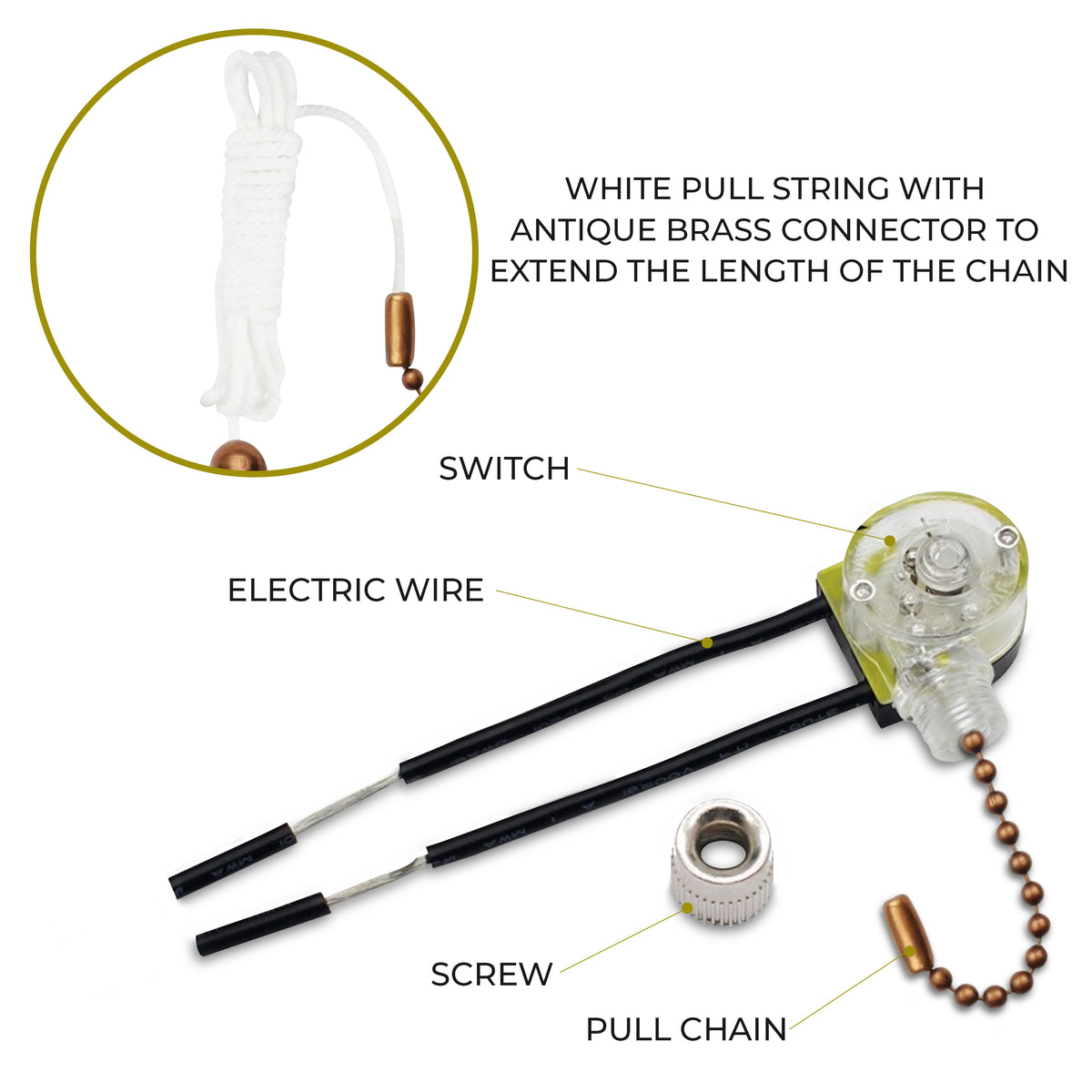 Westinghouse 7728700 Electrical Fan Pull Chain Switch – lightingnbeyond.com