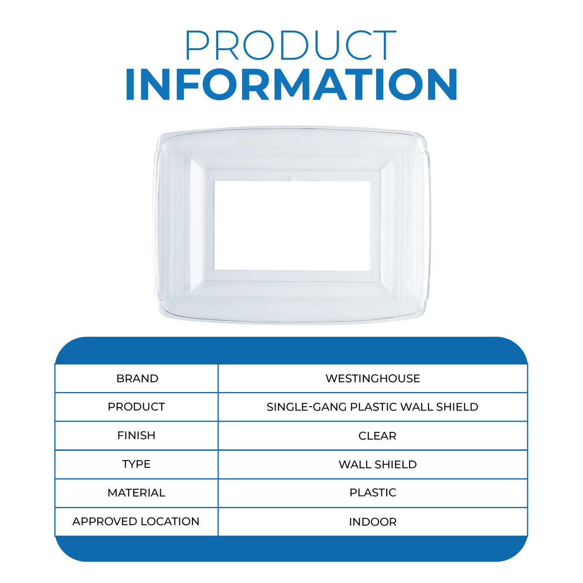 Westinghouse 7499800 Plastic Wall Shield - Single Gang ...