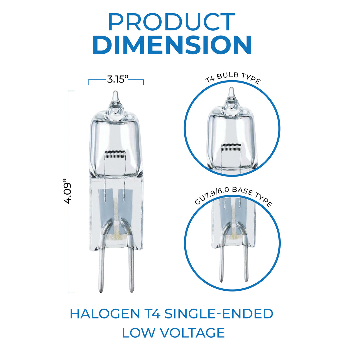 Westinghouse 0472900 100 Watt Halogen T4 Single-Ended Low Voltage Clea ...