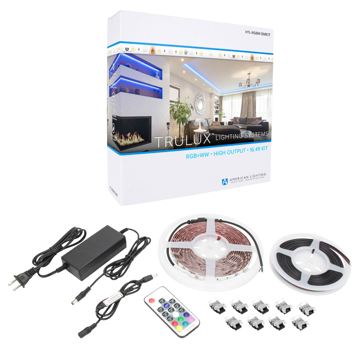 American Lighting HTL-RGBW-5MKIT - Trulux LED Tape Lights -RGBW 24V ...