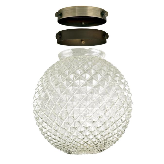 Westinghouse 8102400 Diamond Cut Clear Glass Globe with Adapters ...