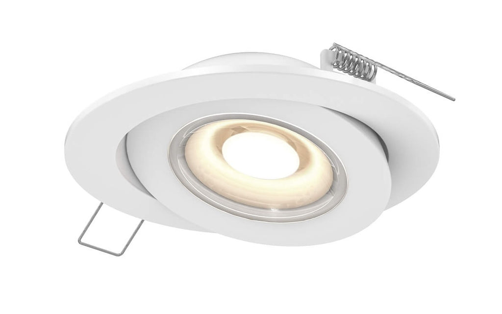 DALS Lighting FGM4-3K-WH - 4 Inch LED Flat LED Gimbal - 9 Watt - 3000 ...