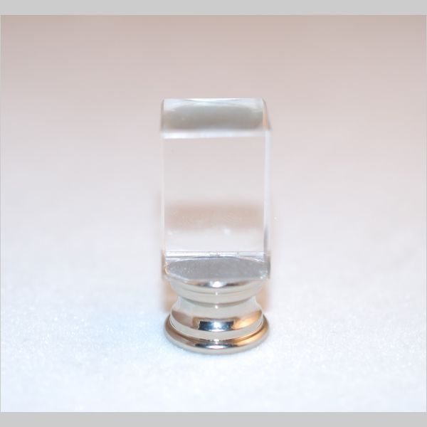 Kirks Lane-69893 - 1 5/8" high square cut crystal finial w/nickle base ...