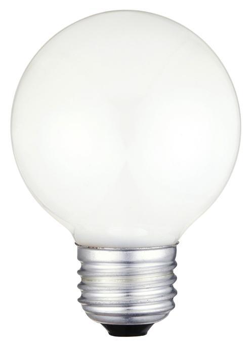 Westinghouse 0382900 60 Watt Incandescent G19 1/2 Globe - 2700 Kelvin ...