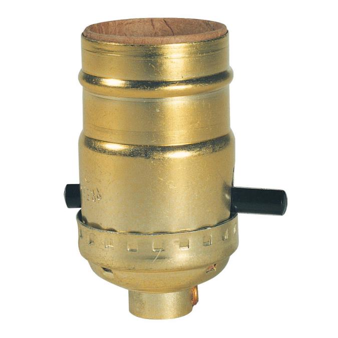 Westinghouse 7041000 On/Off Push-Through Socket with Set Screw Brass F ...
